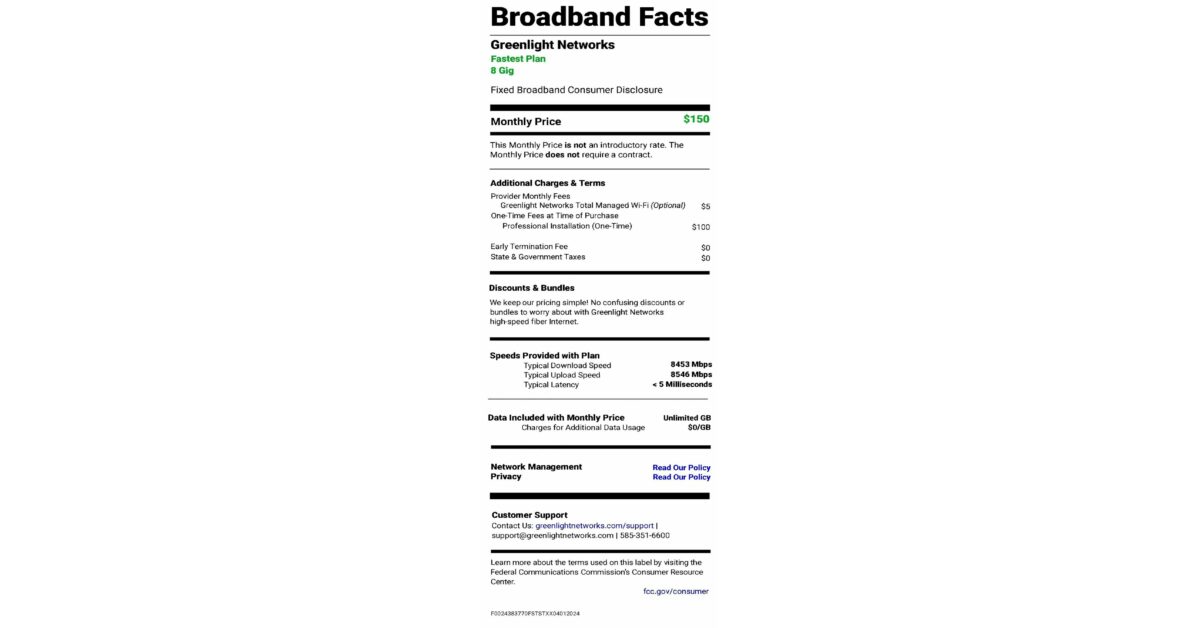 Greenlight Networks launches 8 Gig high-speed fiber internet ...